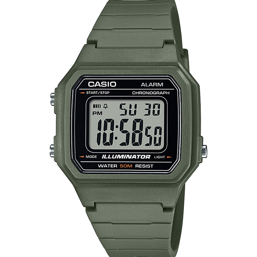 Casio W217H-3A Utility Khaki Green Digital Watch – Watch Depot