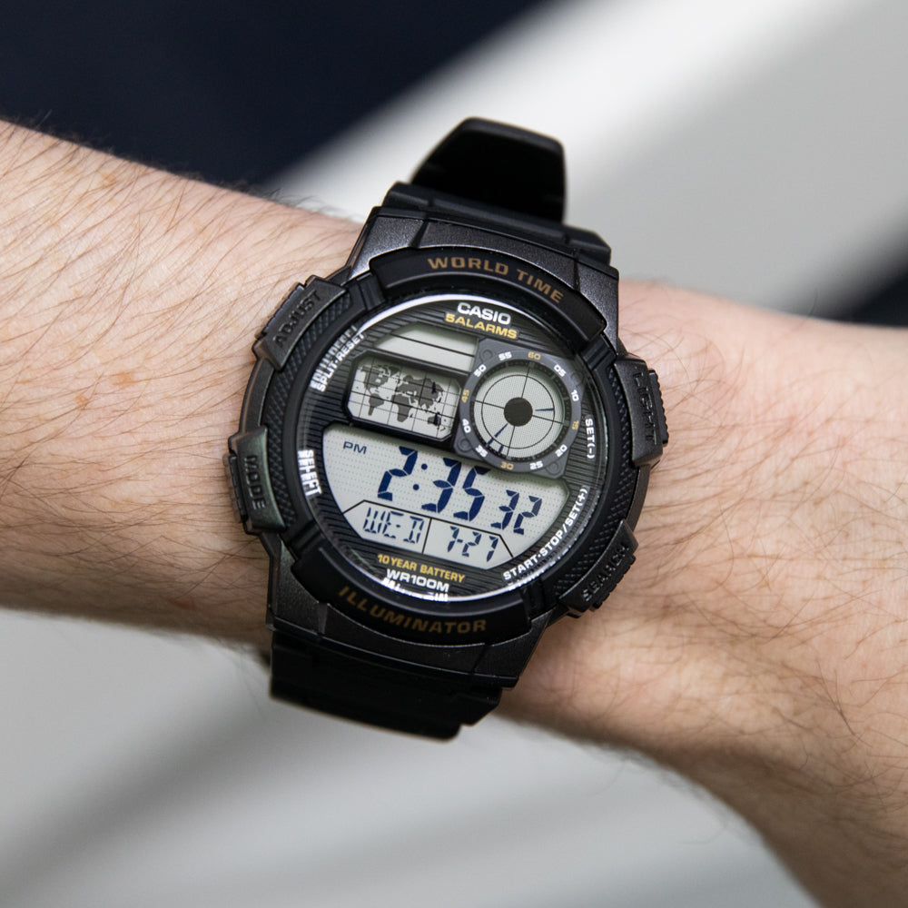 Casio AE1000W-1A World Time Watch – Watch Depot