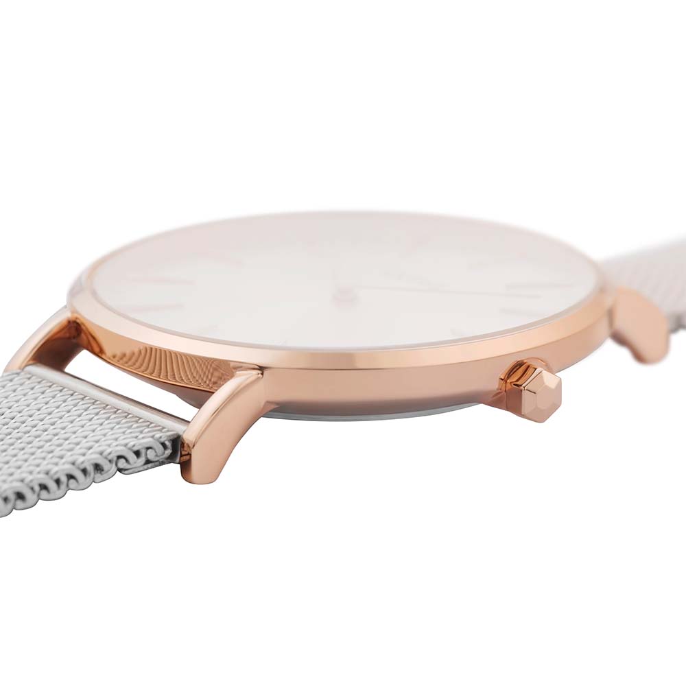 Cluse CW0101201006 Rose and Silver Tone Womens Mesh Band Watch – Watch ...
