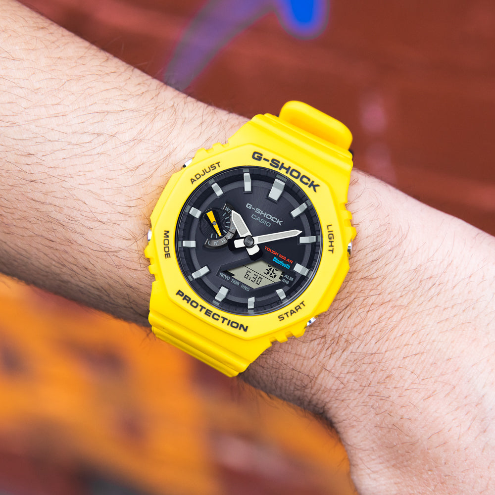 G-Shock GAB2100C-9A Yellow Bluetooth Solar 'CasiOak' – Watch Depot