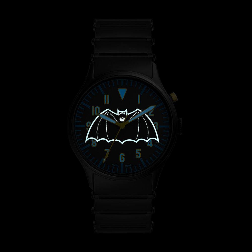 Fossil Batman Heritage LED Black Stainless Steel Limited Edition Watch ...