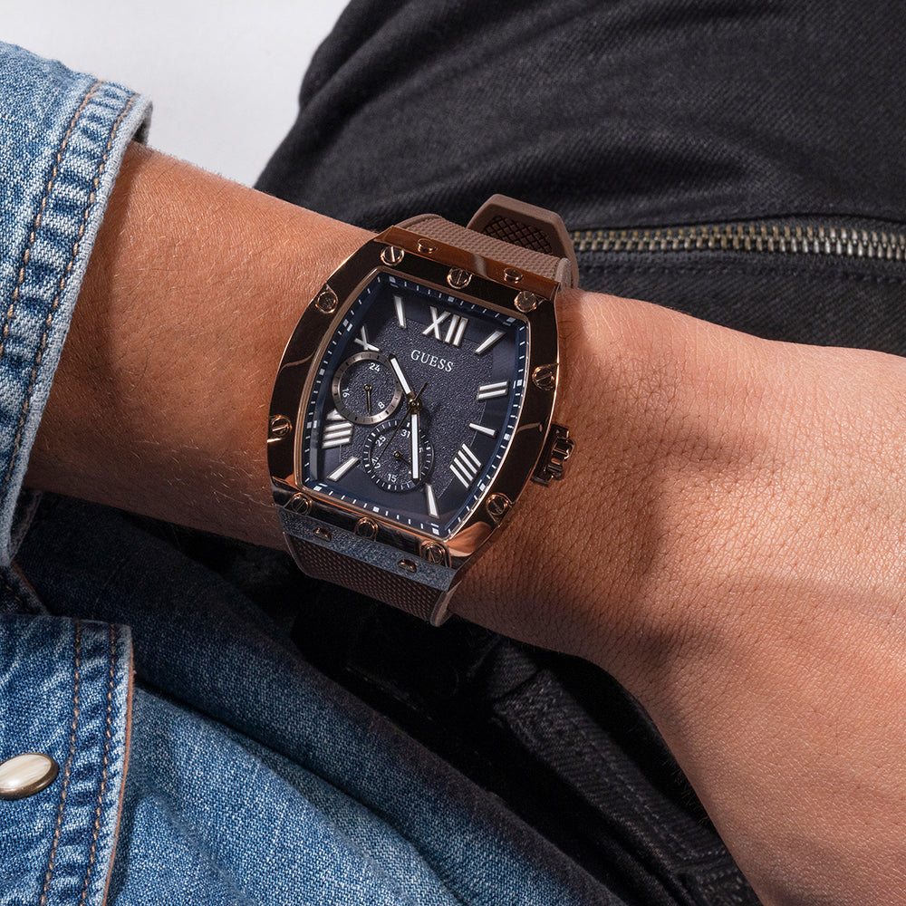 Guess GW0568G1 Falcon Brown Silicone Mens Watch – Watch Depot